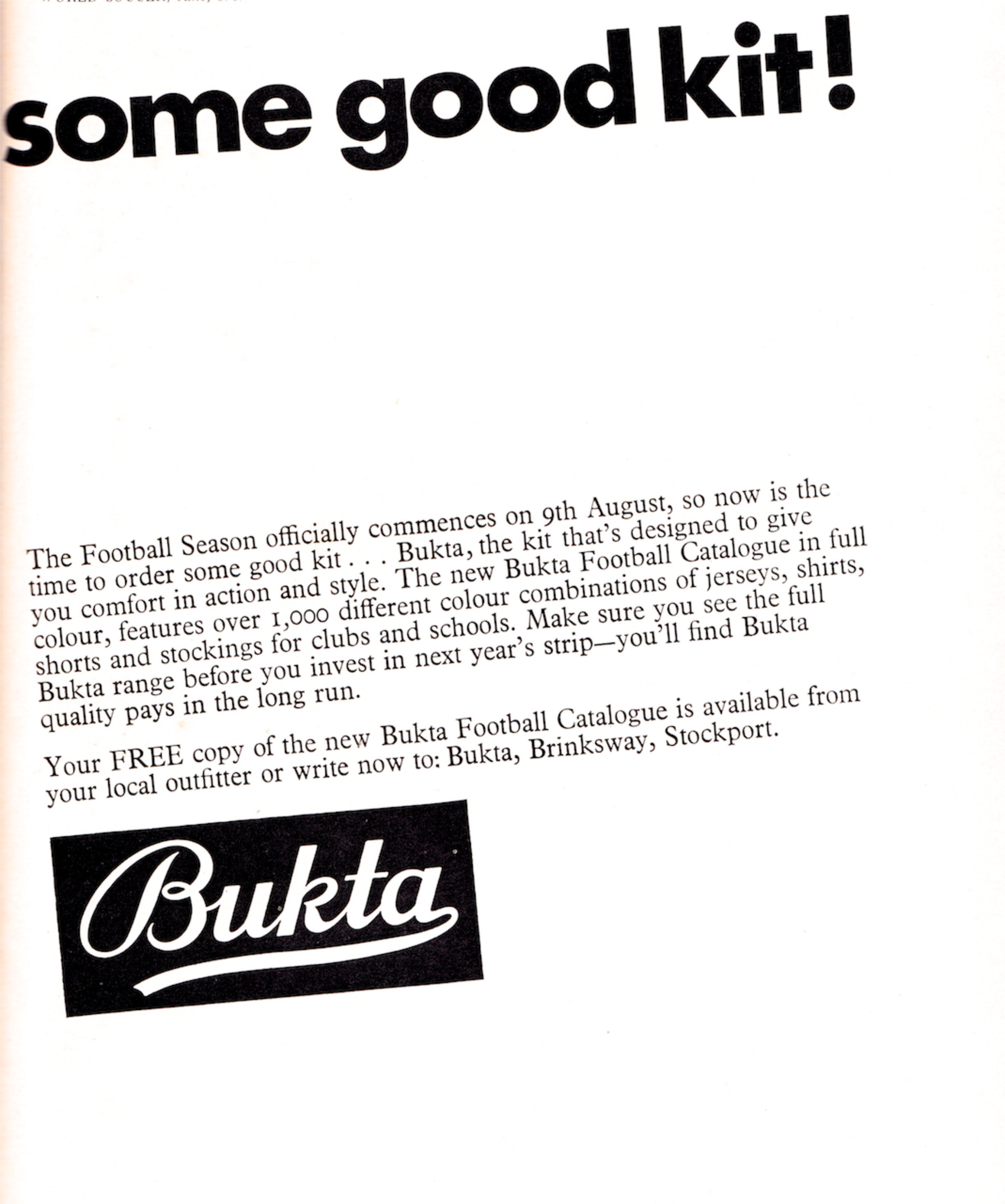 Bukta Football Shirts 1968-72 – Beyond The Last Man