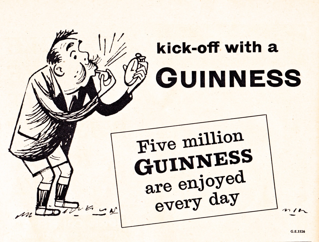 Guinness Football Adverts 1957-64 – Beyond The Last Man