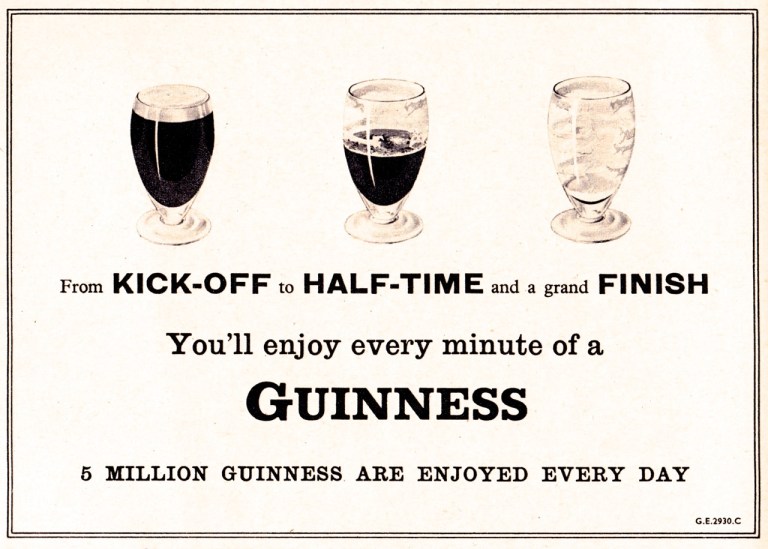 Guinness Football Adverts 1957-64 – Beyond The Last Man