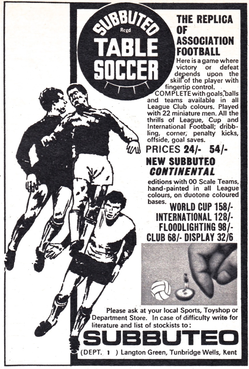 Subbuteo 1951-73 – Beyond The Last Man