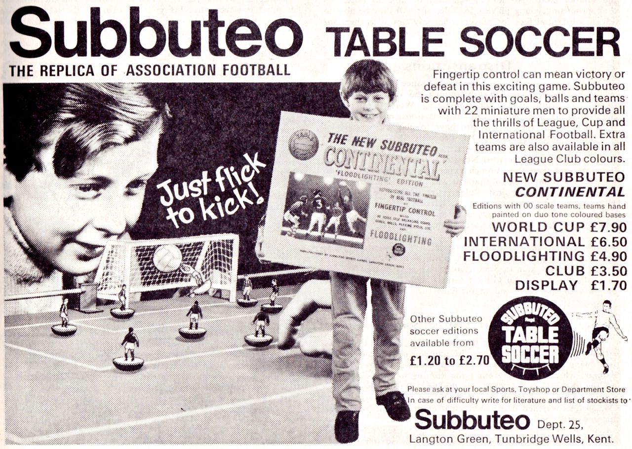 Subbuteo 1951-73 – Beyond The Last Man