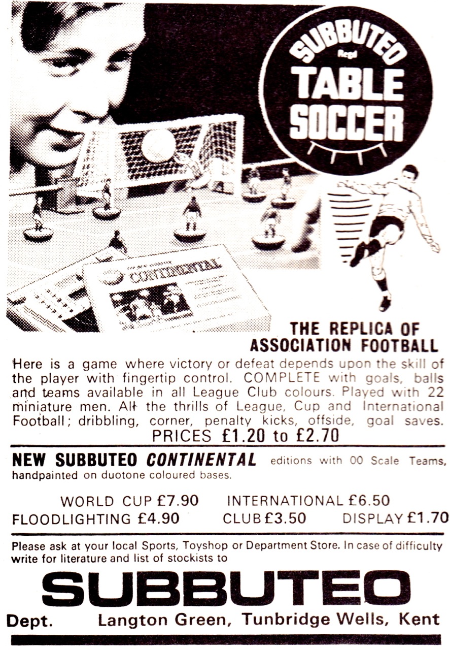 Subbuteo 1951-73 – Beyond The Last Man