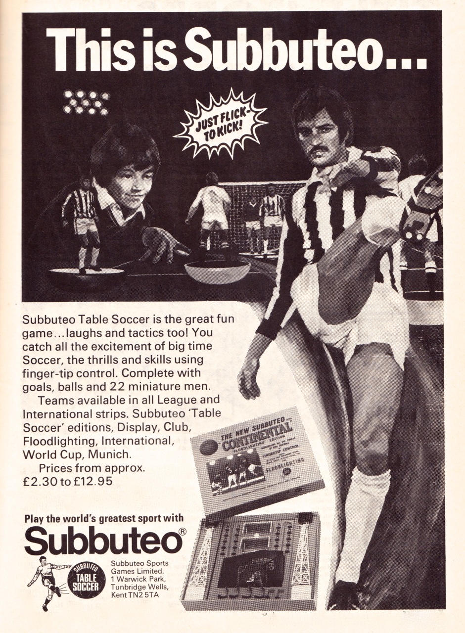 Subbuteo 1974-76 – Beyond The Last Man