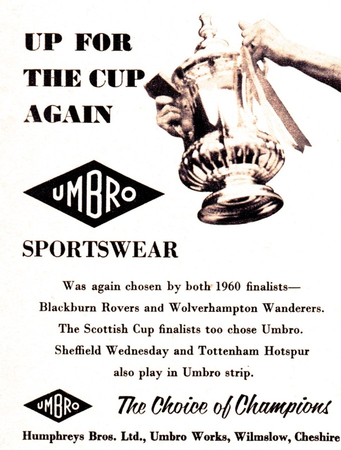Umbro Sportswear 1958-60 – Beyond The Last Man