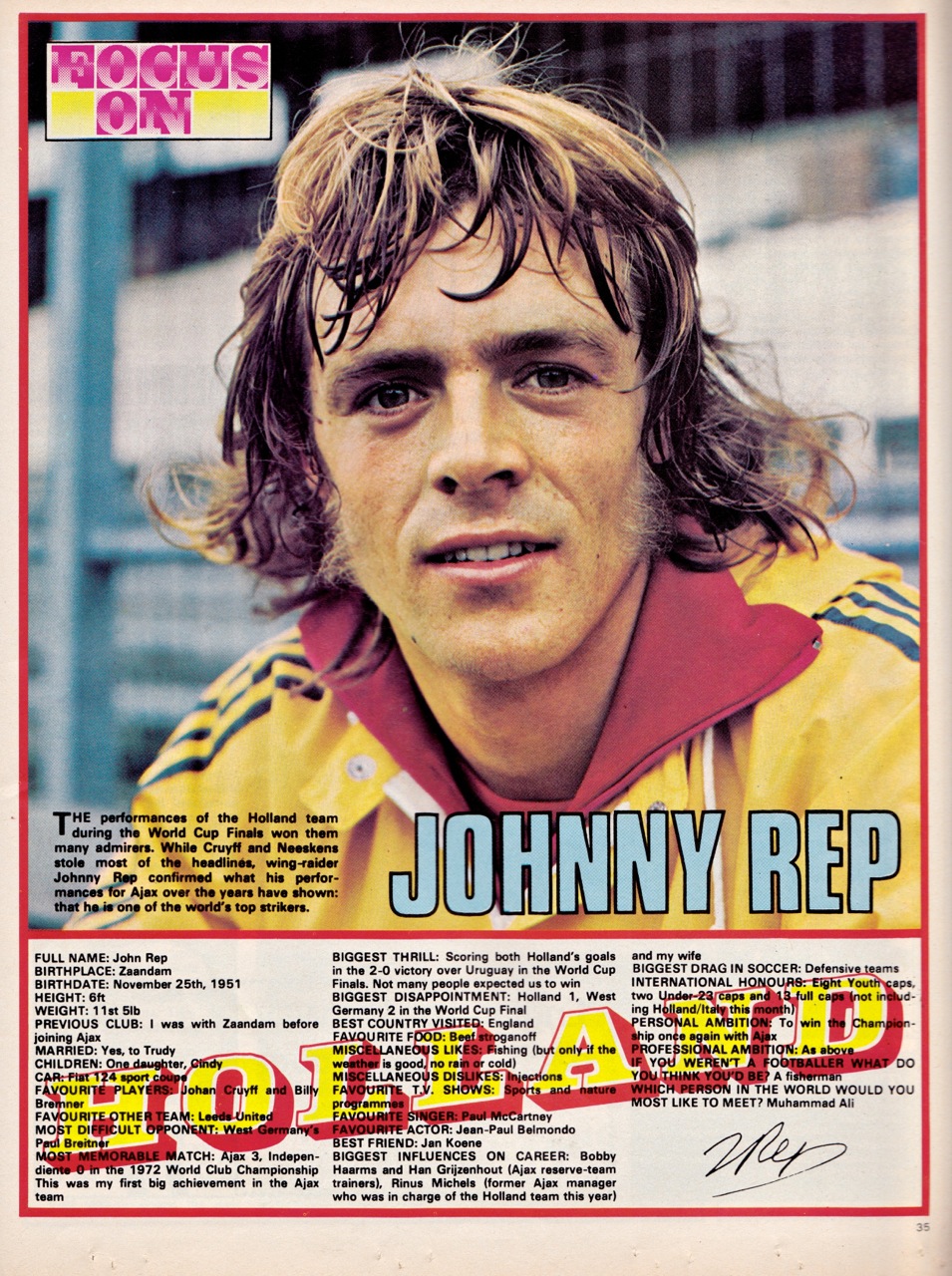Johnny Rep 1974-2 – Beyond The Last Man