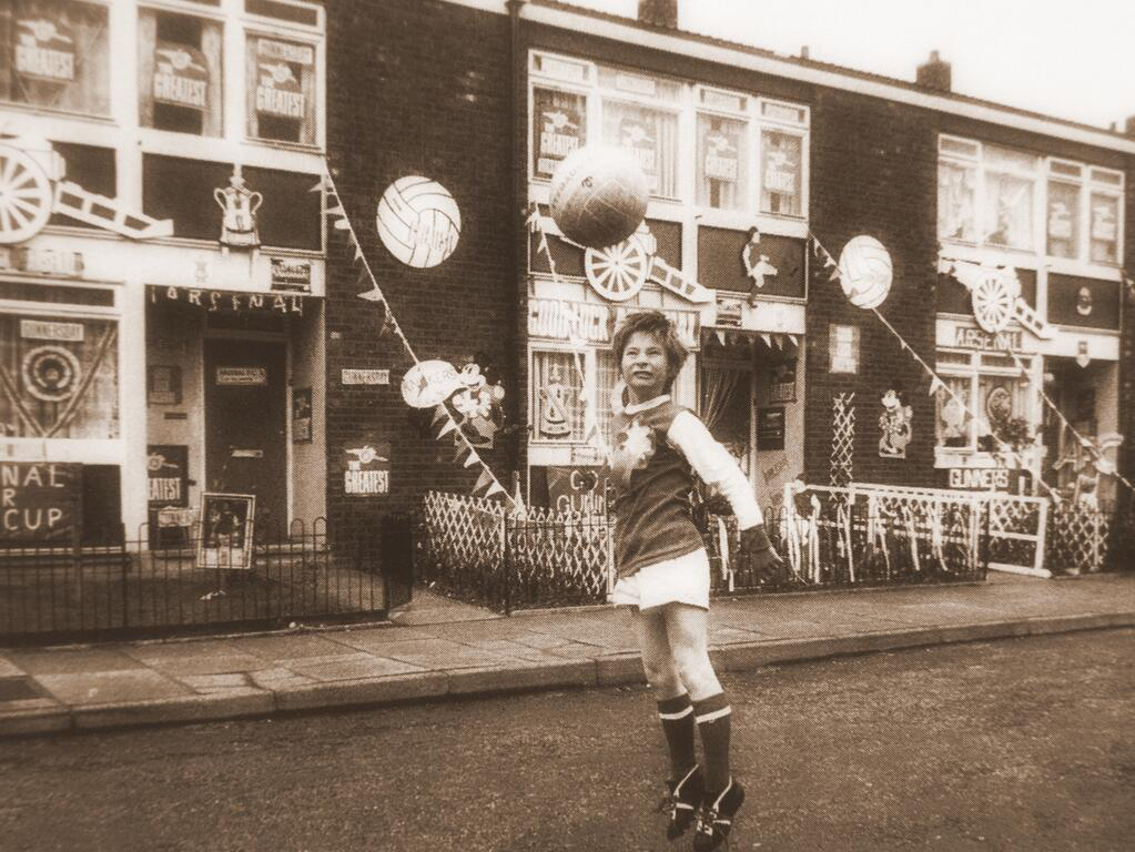 1972 – a young Arsenal fan having a kick about before his team’s Cup ...